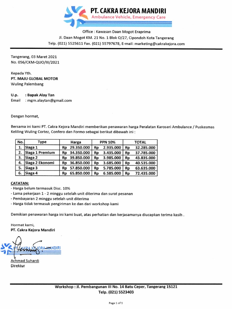 056 PT Maju Global Motor | PDF