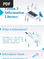 Lesson 3 Ppt-Information Literacy Education | PDF
