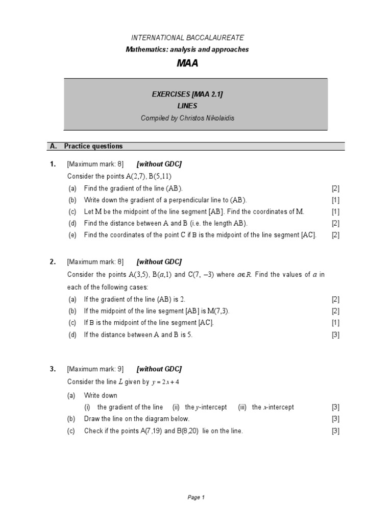 (MAA 2.1) LINES - Eco | PDF | Perpendicular | Mathematical Concepts