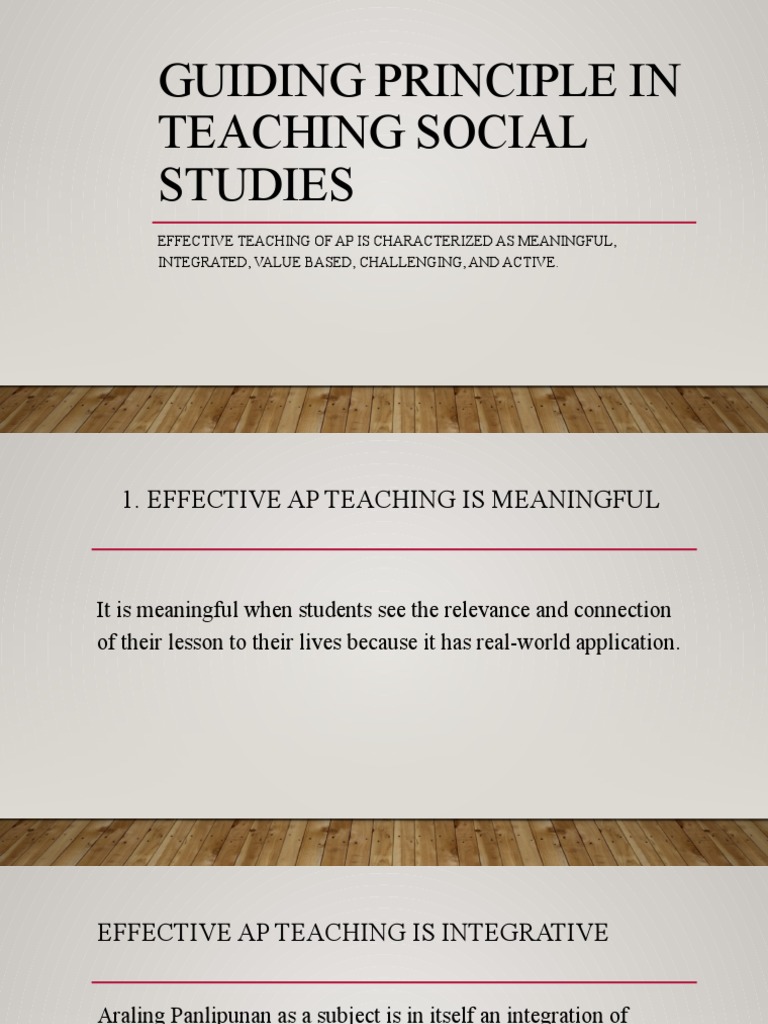 Effective Principles for Teaching AP Social Studies | PDF | Teaching ...