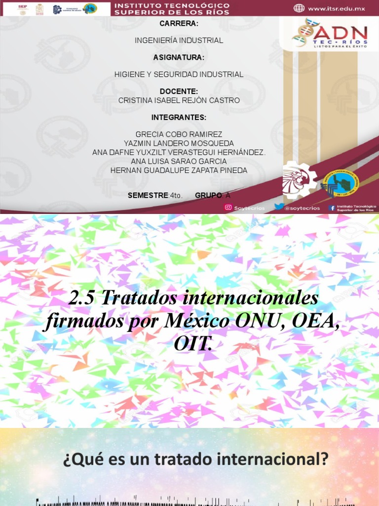 2.5 Tratados Firmados Por Mexico ONU, OEA, OIT | PDF | Organización ...