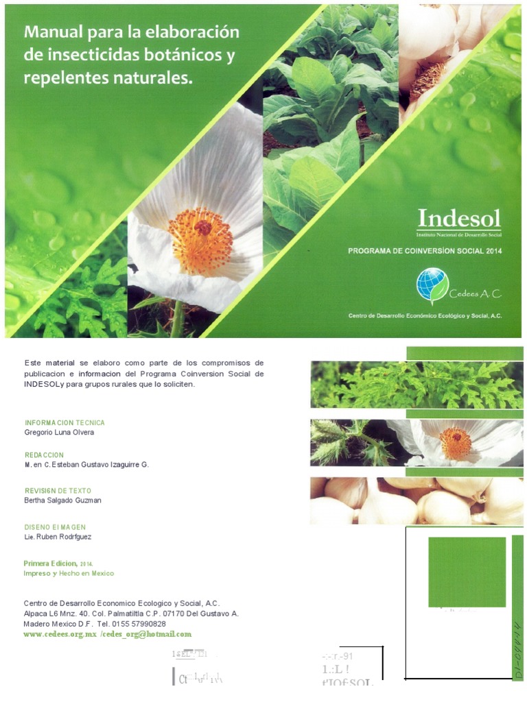 Manual para La Elaboración de Insecticidas Botánicos y Repelentes ...