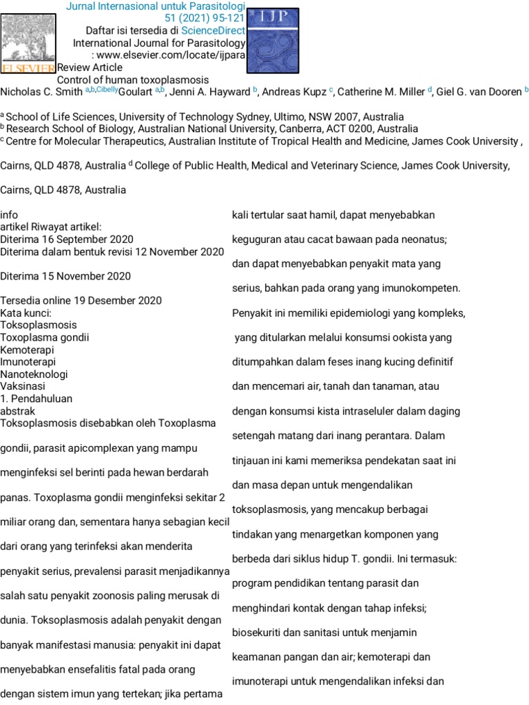 Vaksin Toxovax untuk Toksoplasmosis | PDF
