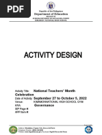 Activity Proposal On Culminating Program Immersion | PDF | Learning ...