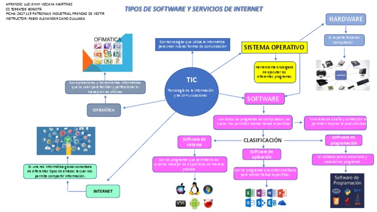 Mapa Mental Software y Servicios de Internet TIC | PDF | Software de la aplicacion | Informática