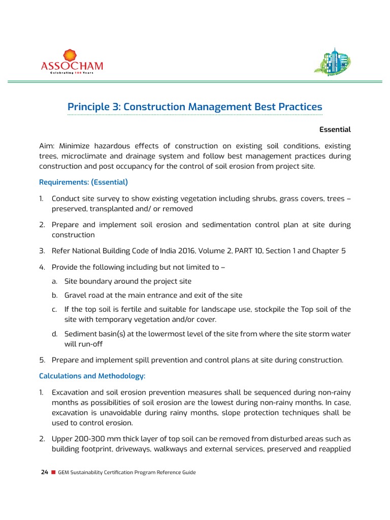 Construction Management Best Practices | PDF | Surface Runoff | Soil