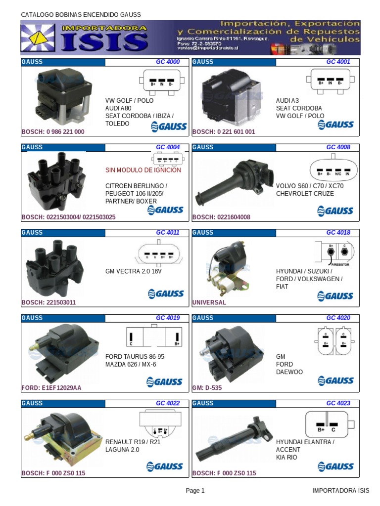 Bobinas | PDF | Tecnologías automotrices | Transporte