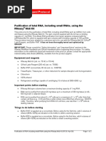 RNeasy Mini Kit Protocol Overview | PDF