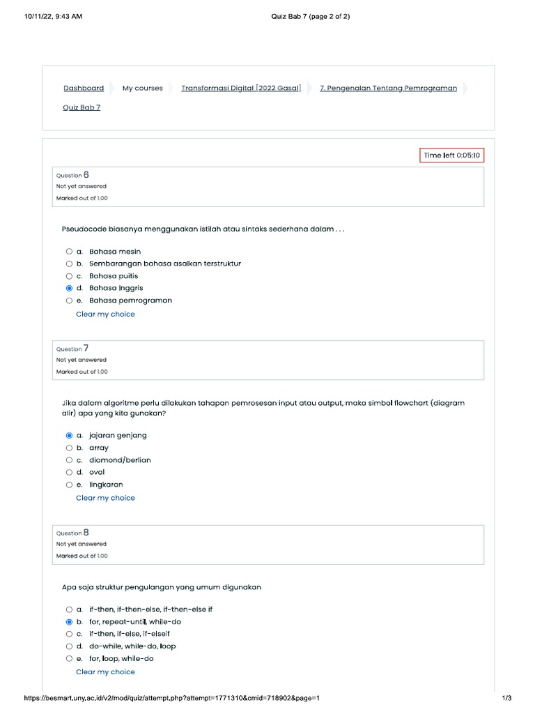 Quiz Bab 7 Page 2 | PDF
