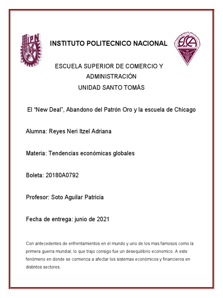 nEW DEAL | PDF | Estándar dorado | Moneda