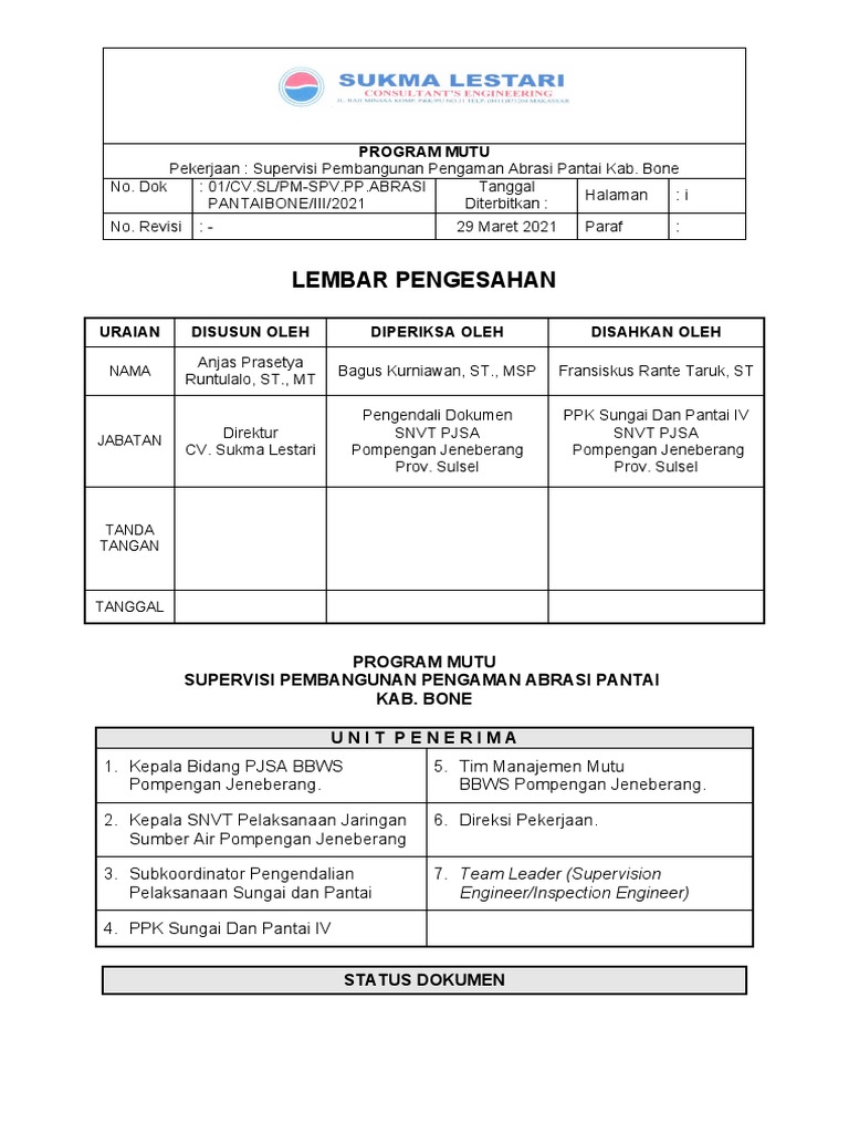 Program Mutu Pantai Bone 2021 R1 | PDF