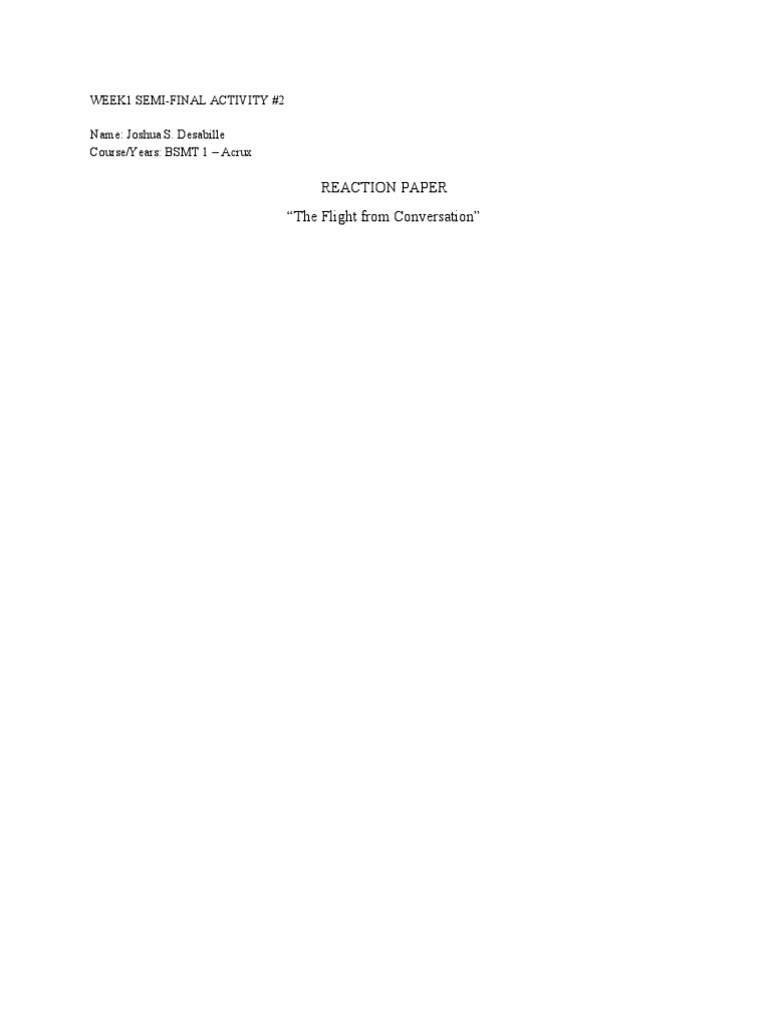Reaction Paper | PDF | Social Science | Self-Improvement
