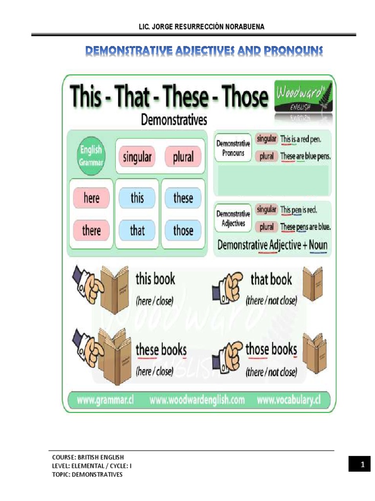 Demonstrative Adjectives and Pronouns | PDF | Syntax | Human Communication