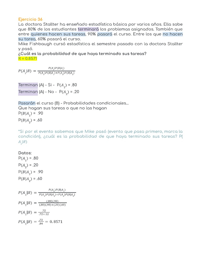 4 - 4 Teorema de Bayes Solución 21B | PDF