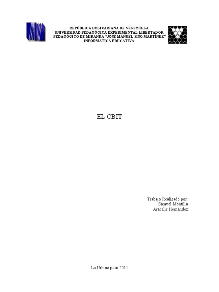 Qué es el CBIT | PDF | Tecnología de información y comunicaciones ...