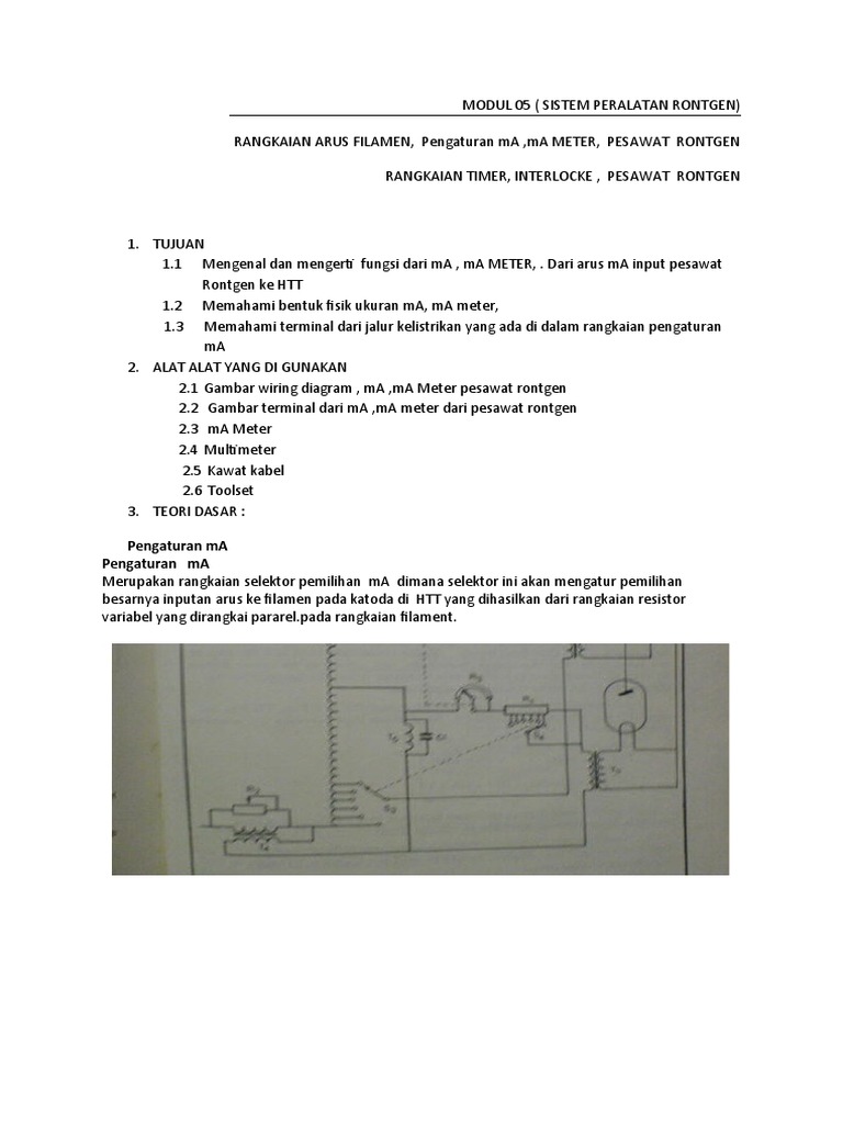 Modul 05 (Sistem Peralatan Rontgen) - Rangkaian Arus Filamen ...