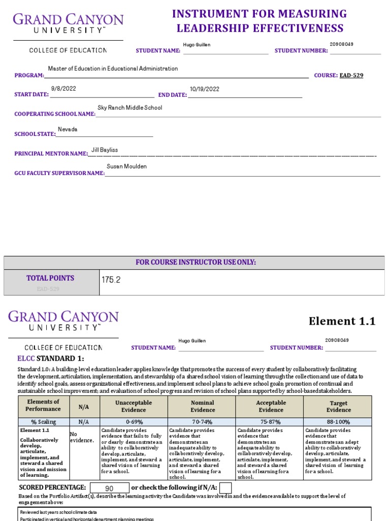 Instrument For Measuring Leadership Effectiveness | PDF | Teaching ...