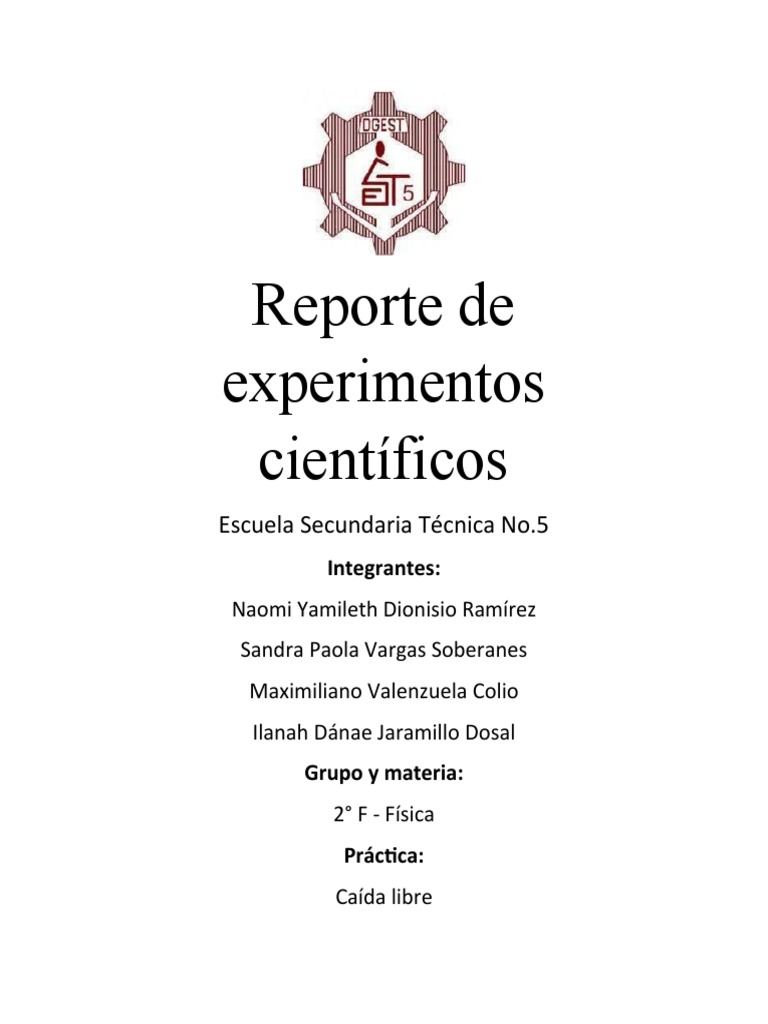 Reporte de Experimentos Científicos | PDF