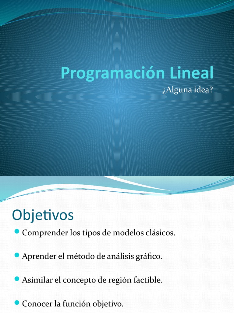 Programación Lineal | PDF | Programación lineal | Matemáticas