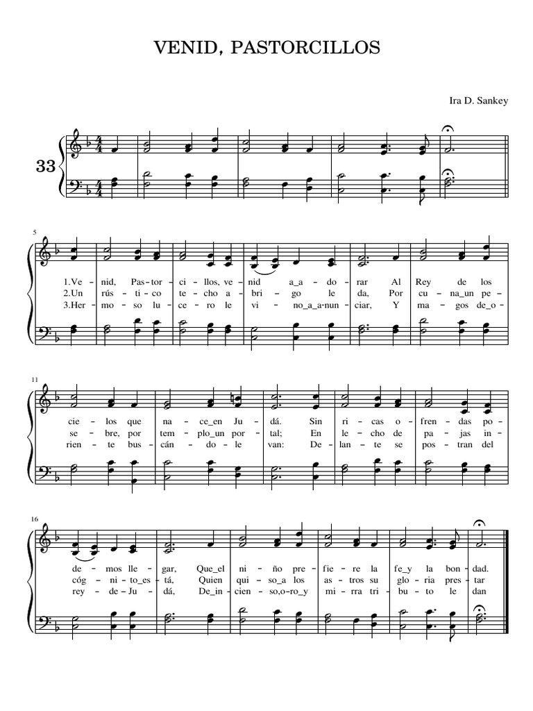 033 - Venid Pastorcillos (Letra) | PDF