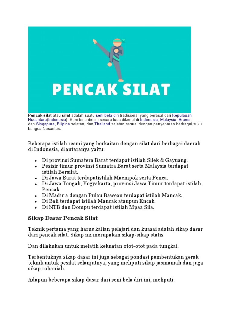 Materi Pencak Silat | PDF