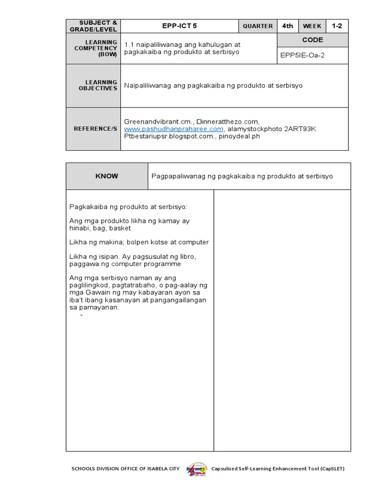 Epp Ict-5 Week 1, Day 2 | PDF