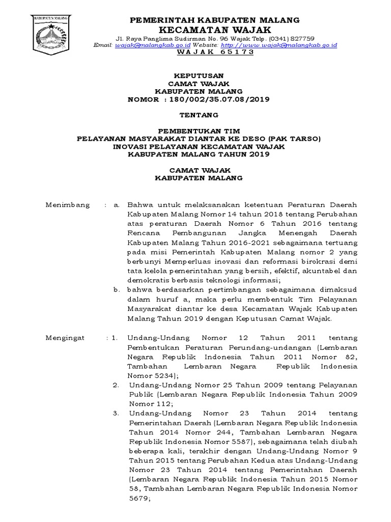 SK Pak Tarso 2019 | PDF