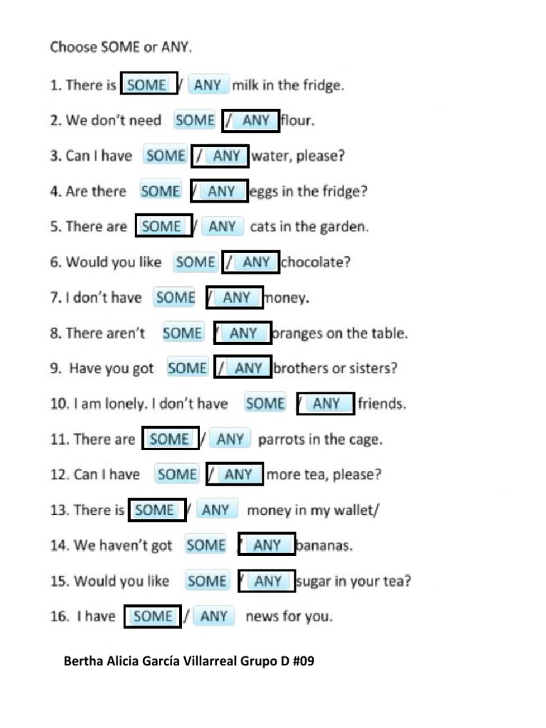 Choose Some OR Any | PDF