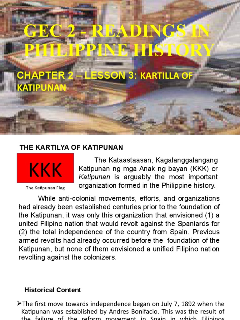 GEC 2 - The Kartilya of Katipunan | PDF | Philippines