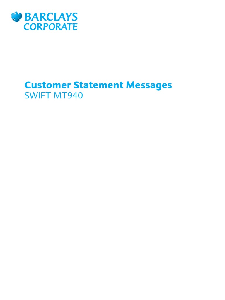 SWIFT_MT940_DOC | PDF | Payments | Cheque