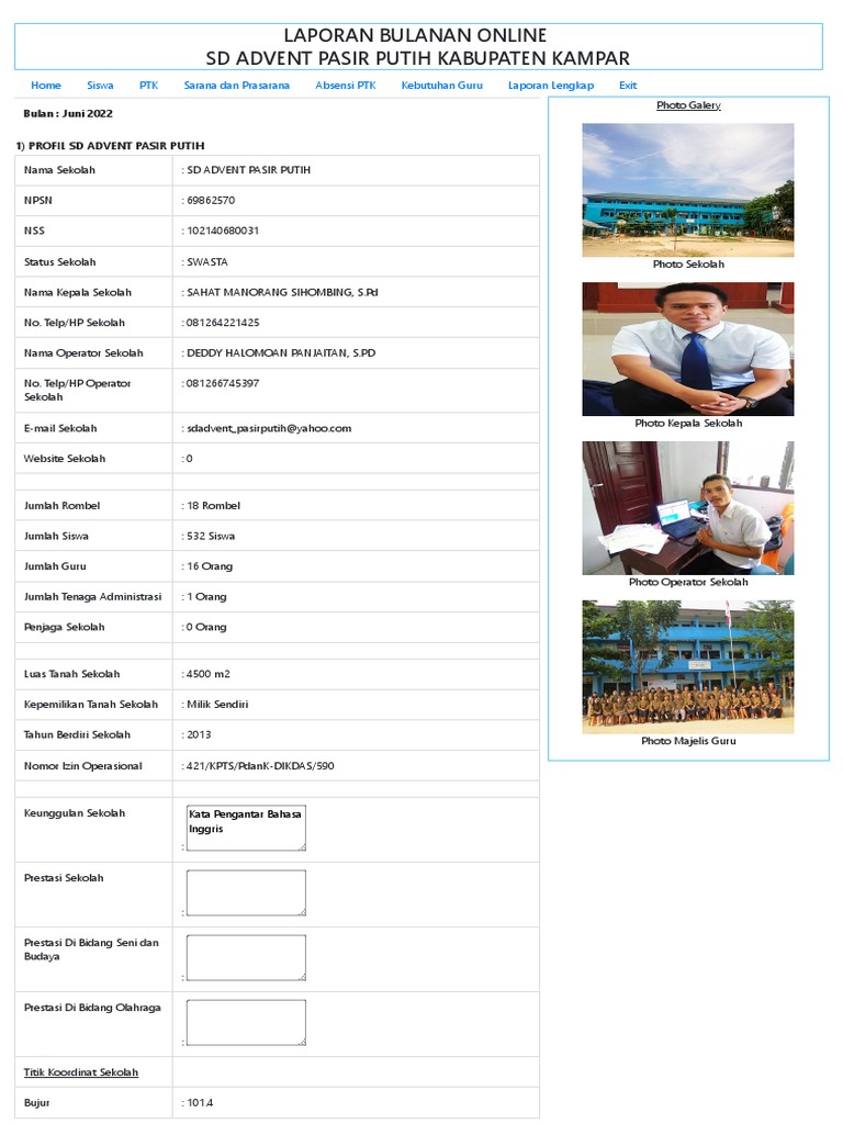 LAPORAN BULANAN Juni | PDF