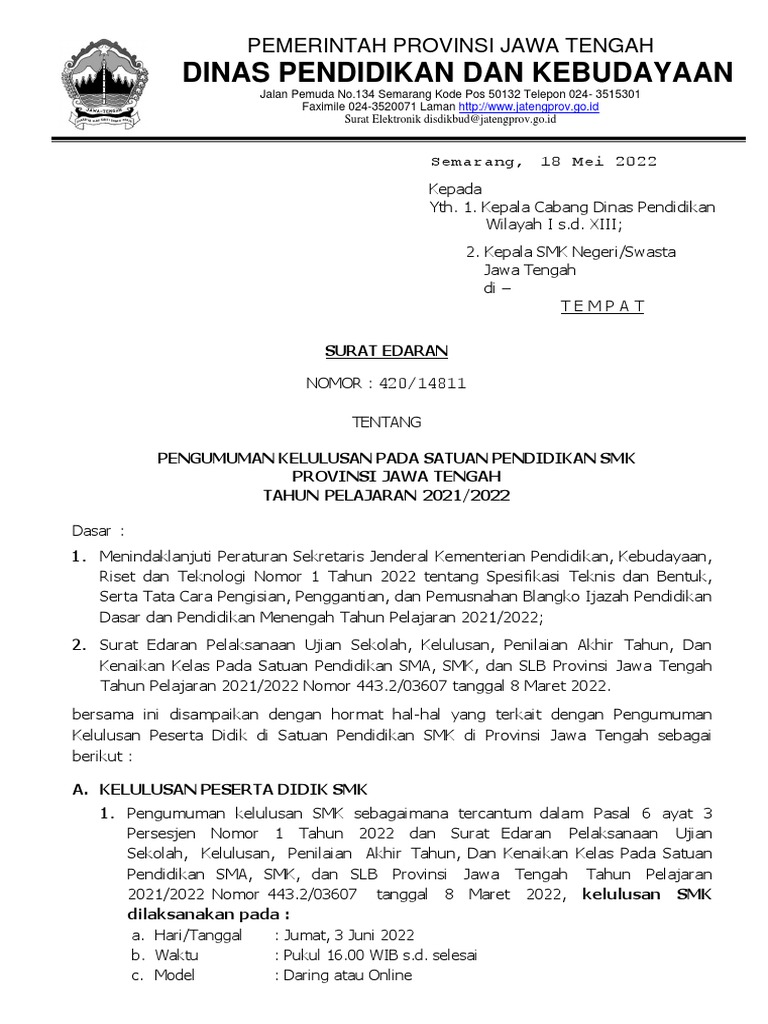 Se Kelulusan Peserta Didik SMK | PDF