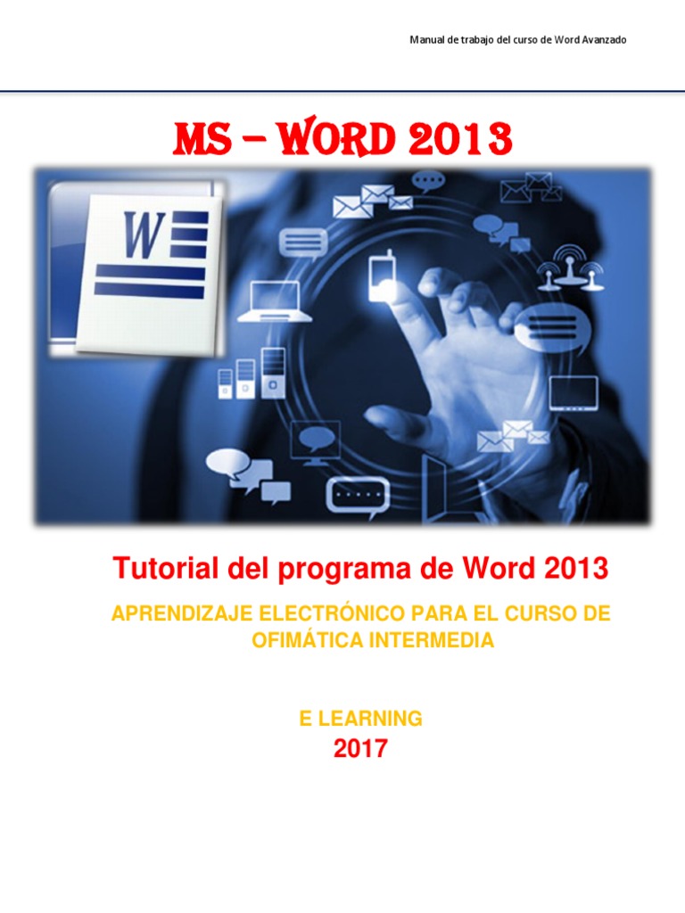 Tutorial Del Programa de Word 2013 APREN | PDF | Imagen | Microsoft Word