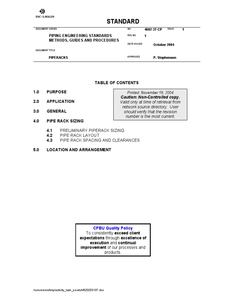 Pipe Rack | PDF | Pipe (Fluid Conveyance) | Page Layout