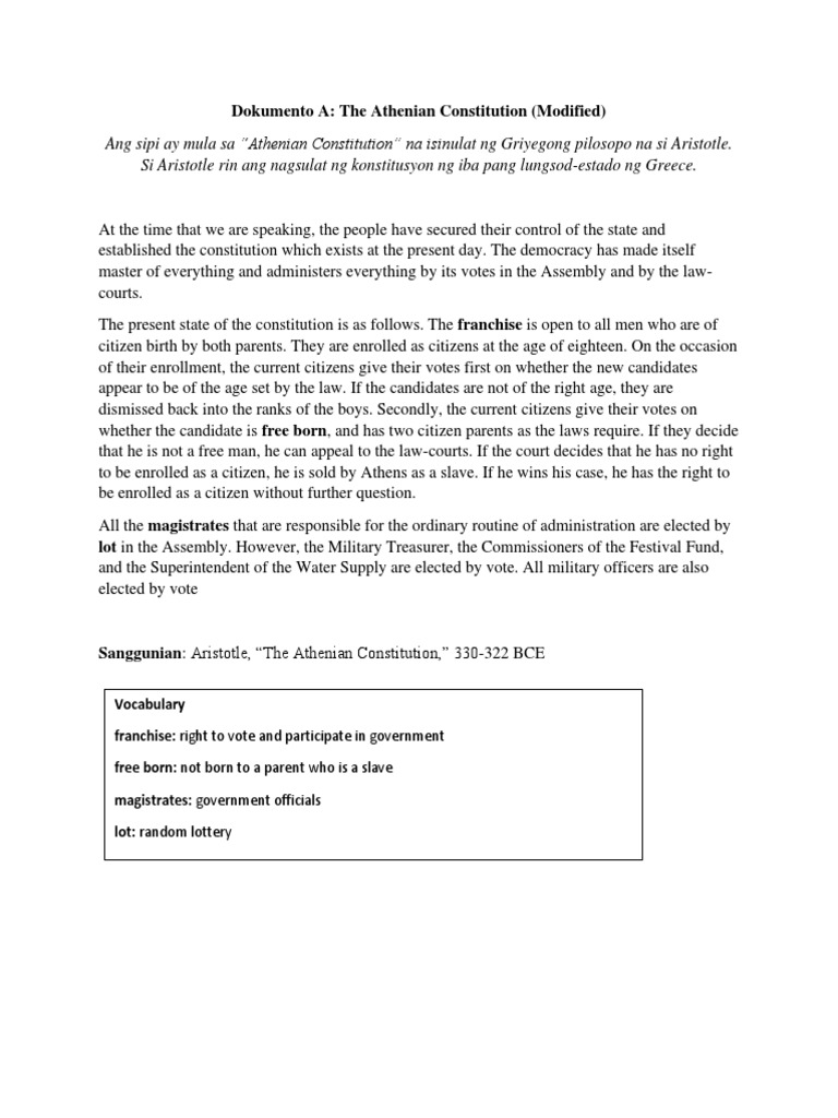 Athenian Democracy Primary Source | PDF | Ancient Greece | Classical ...
