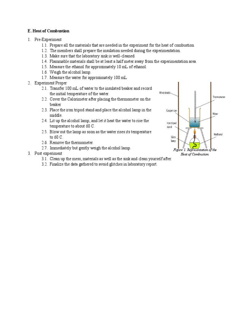 CHEM. E. Heat of Combustion | PDF | Science & Mathematics