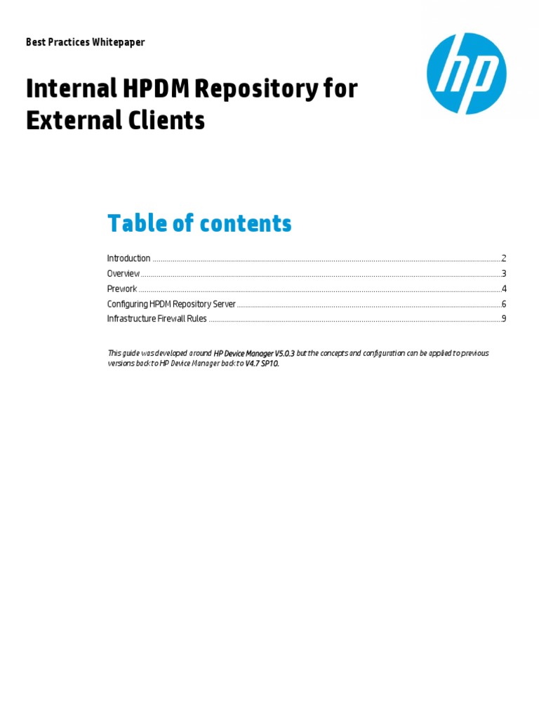 HP Thinclient t240 Internal HPDM Repository For External Client | PDF | Port (Computer ...