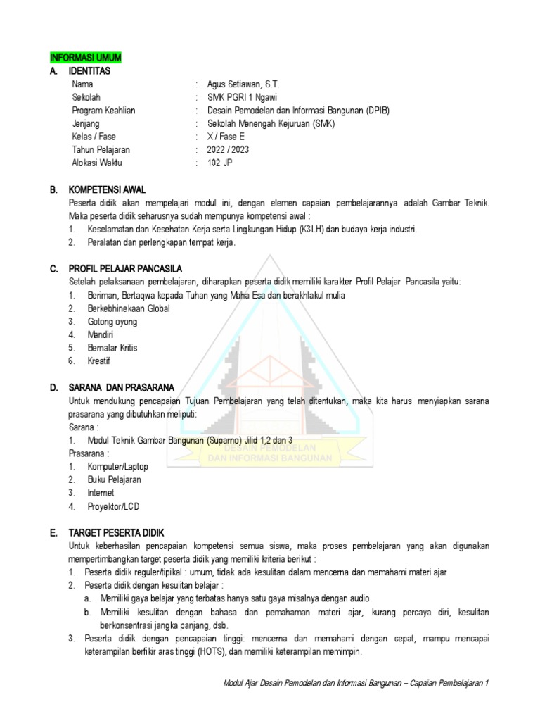 Modul Ajar Kelas X - CP 5 | PDF