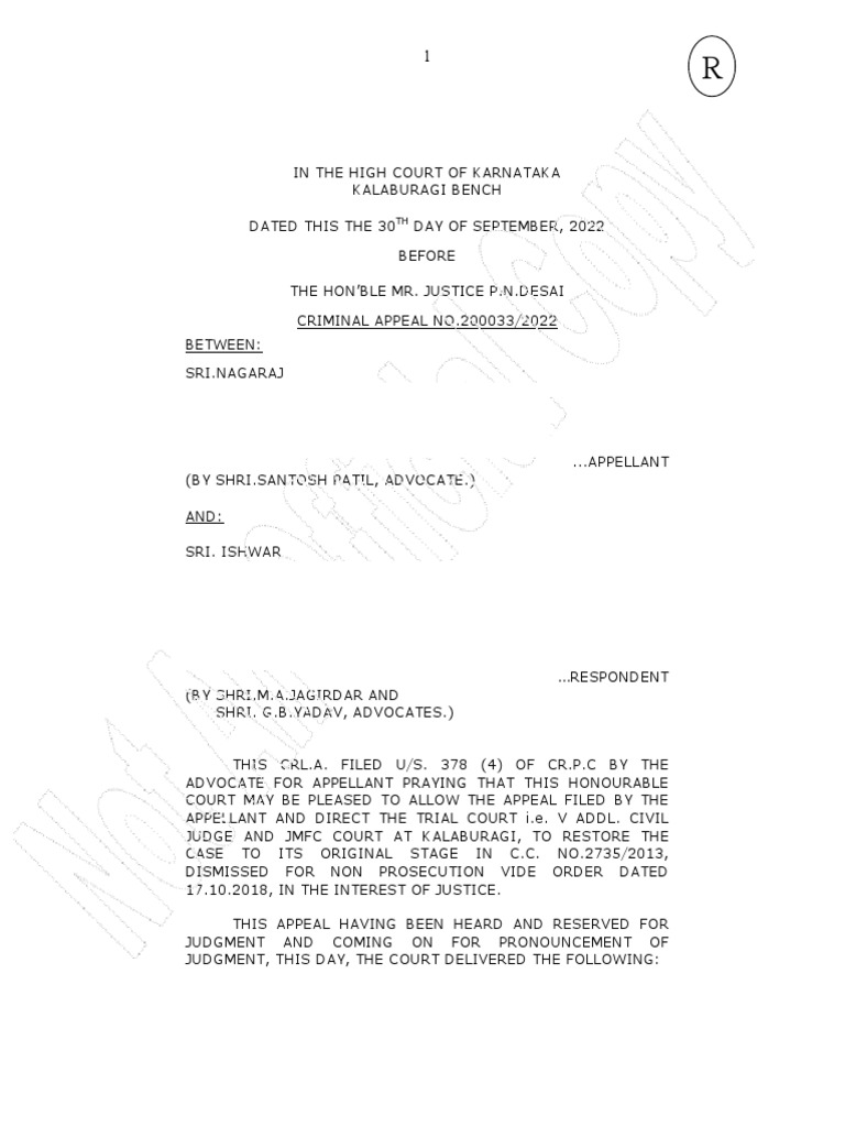 Karnataka 138 Ni-Act | PDF | Appeal | Complaint