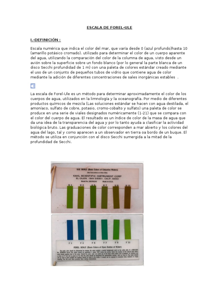 Escala de Forel | PDF | Color | Agua