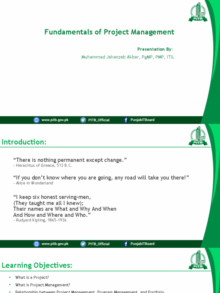 Fundamentals of Project Management - PMP Crash Course | PDF | Project ...