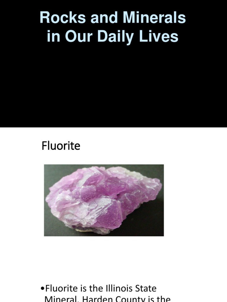 Rocks and Minerals in Our Daily Lives | PDF | Water Purification | Zinc