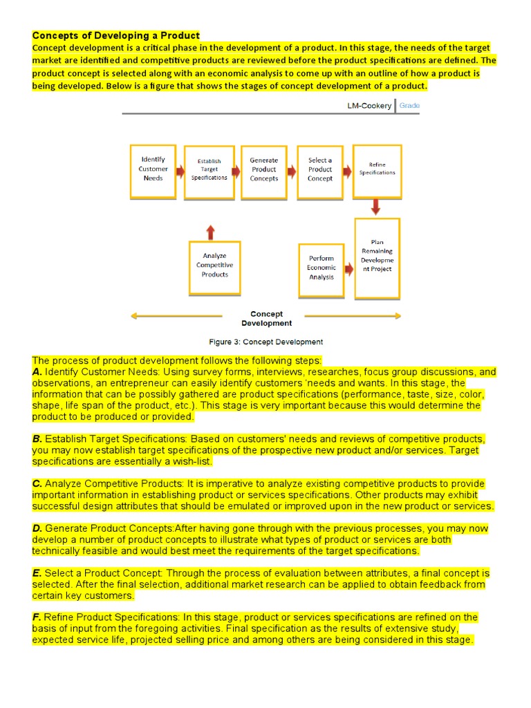 Concepts of Developing A Product | PDF | Specification (Technical Standard) | Economics