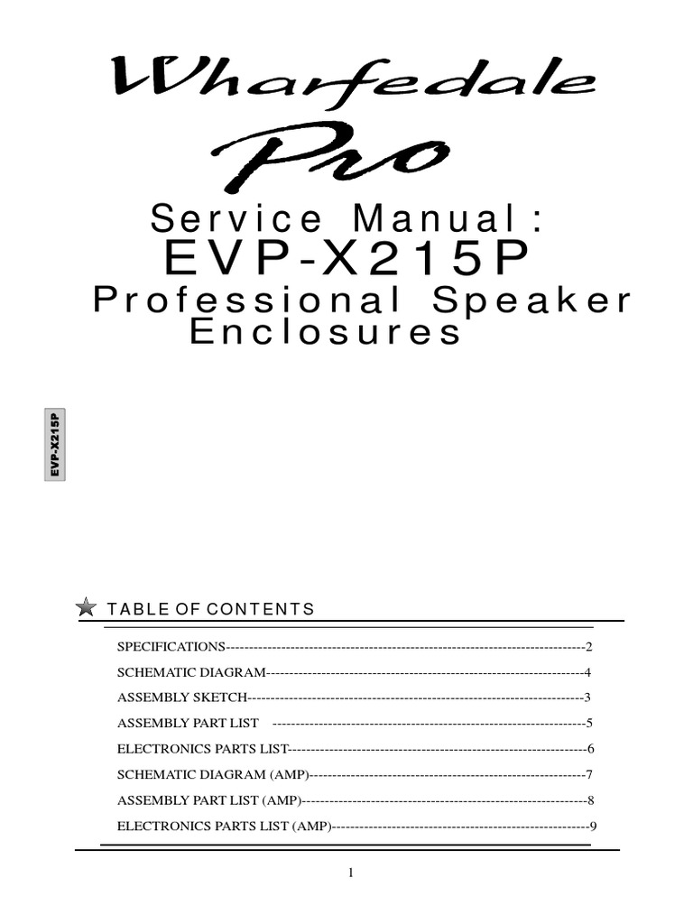 Evp x215p | PDF | Resistor | Amplifier
