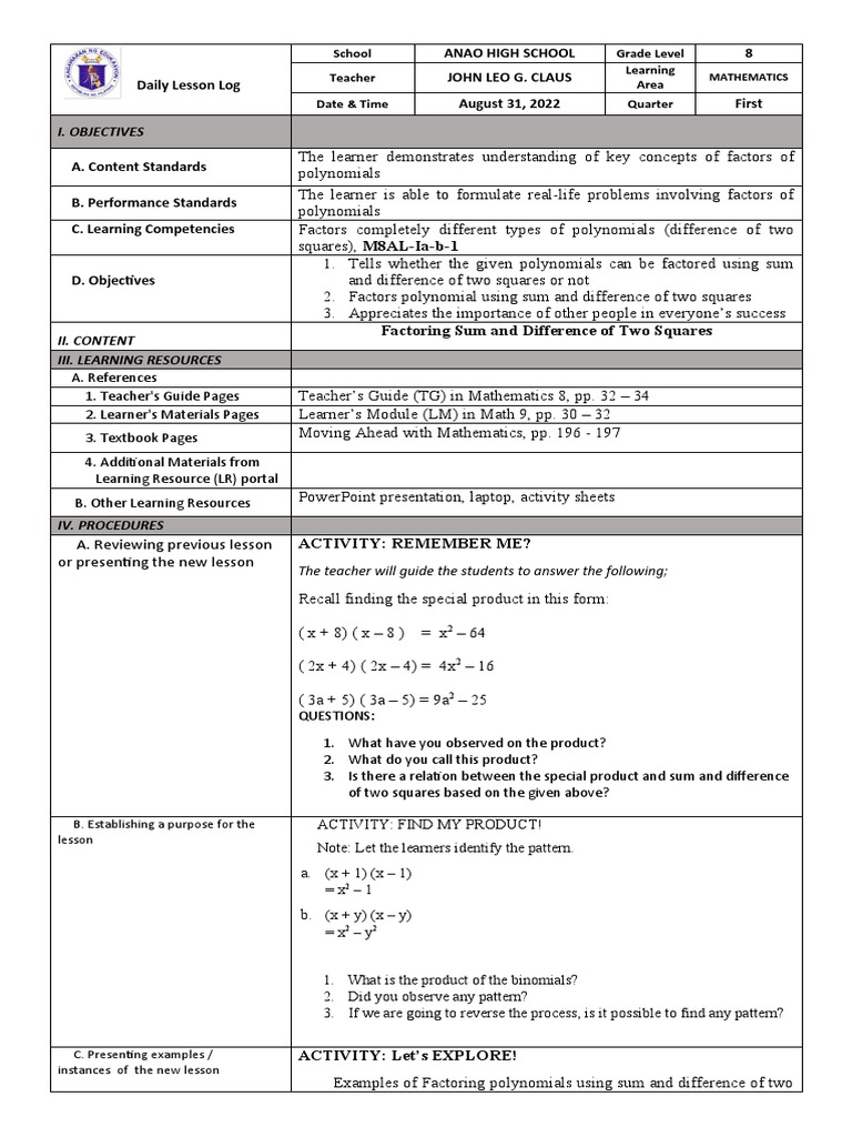 DLP August 31, 2022 | Download Free PDF | Learning | Education Theory