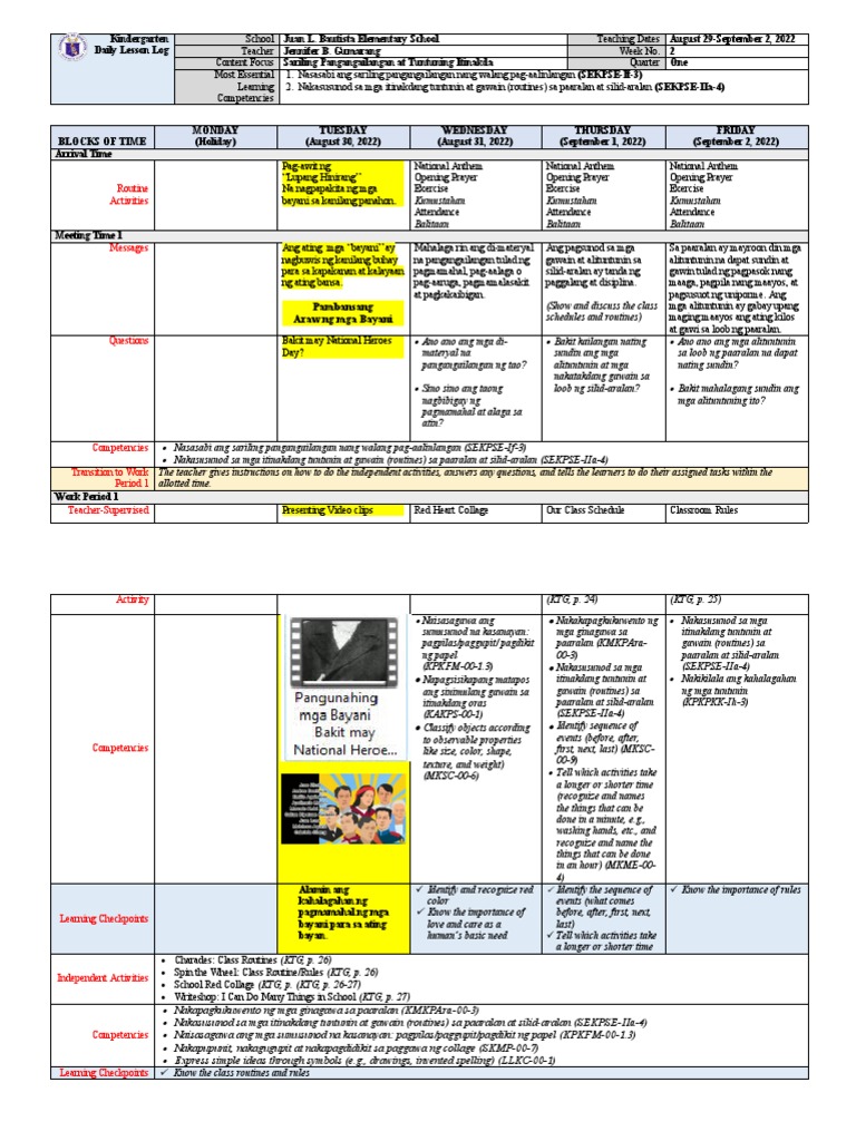 Kindergarten-DLL-MELC-Q1-Week 2 | PDF Kindergarten-DLL-MELC-Q1-Week 2 | PDF