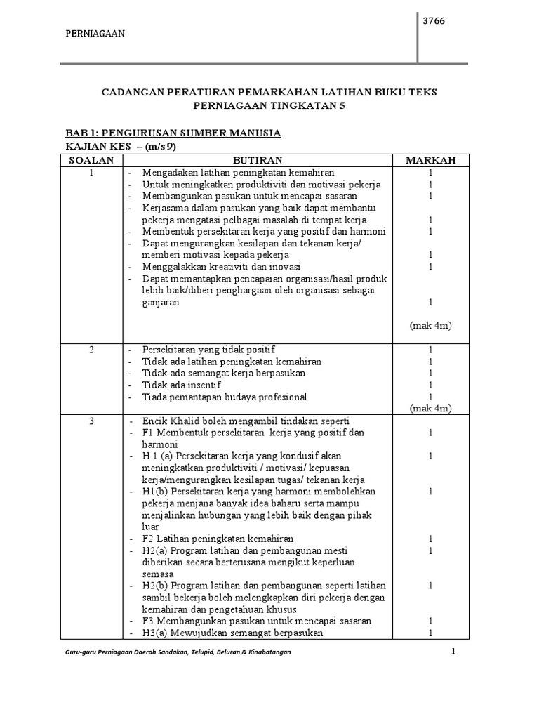 Skema Latihan Buku Teks F5 | PDF