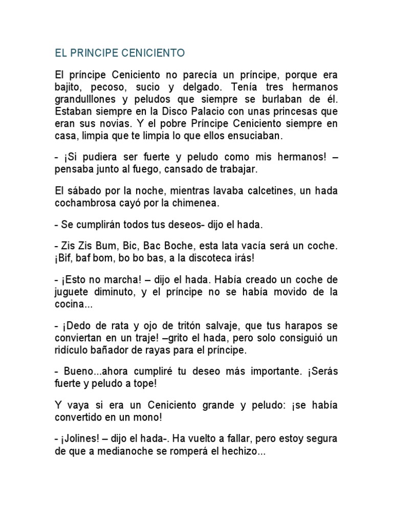 El Príncipe Ceniciento: Un Cuento Moderno | PDF