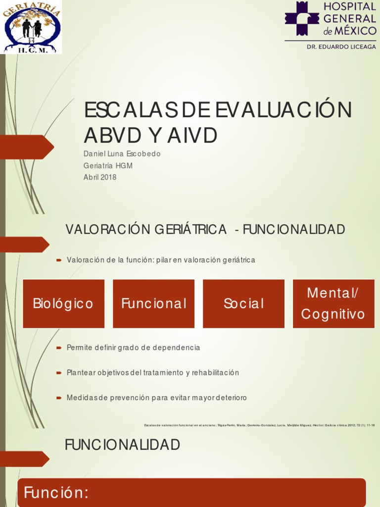Escalas de Evaluación Abvd y Aivd | PDF | Trastorno mental | Vejez