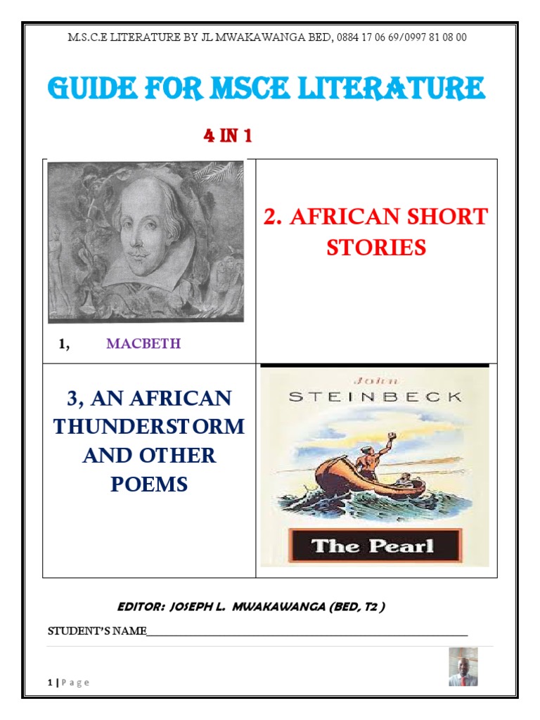 Msce Literature 4 in 1 - 5 | PDF